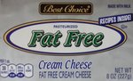 Calories in 1 Tbsp Fat Free Cream Cheese